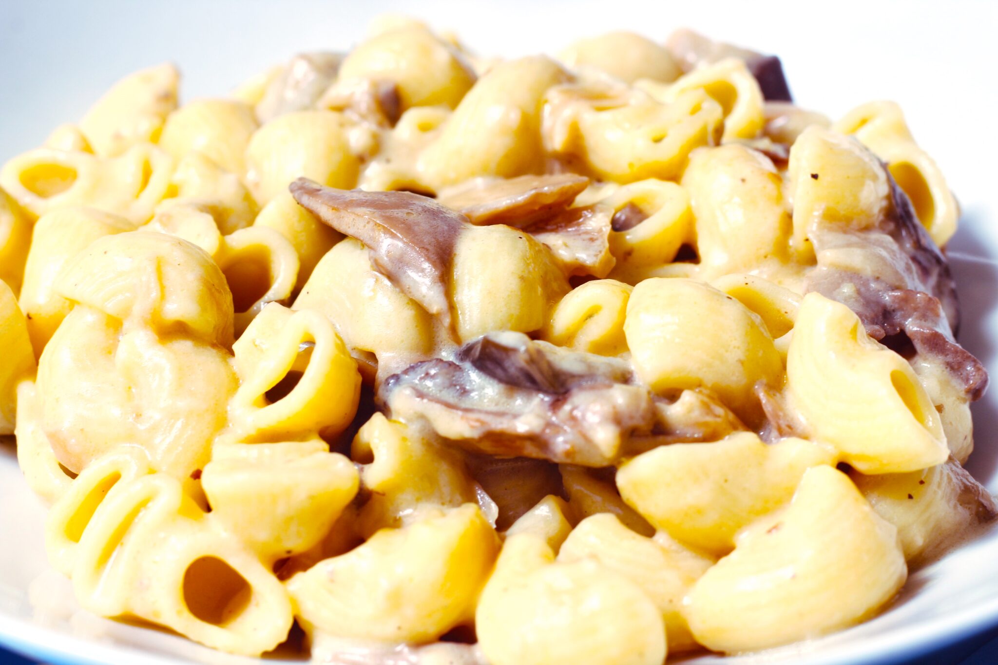 Pasta tiburón con salsa de champiñones - La Grosella® - Comida para ...